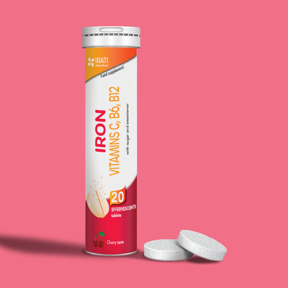 Iron + C + B6 + B12 Effervescent tablet - Irati Group